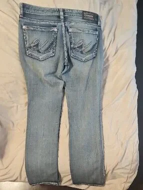 Express | Jeans | Express Womens Light Wash Straight Leg Distressed ...